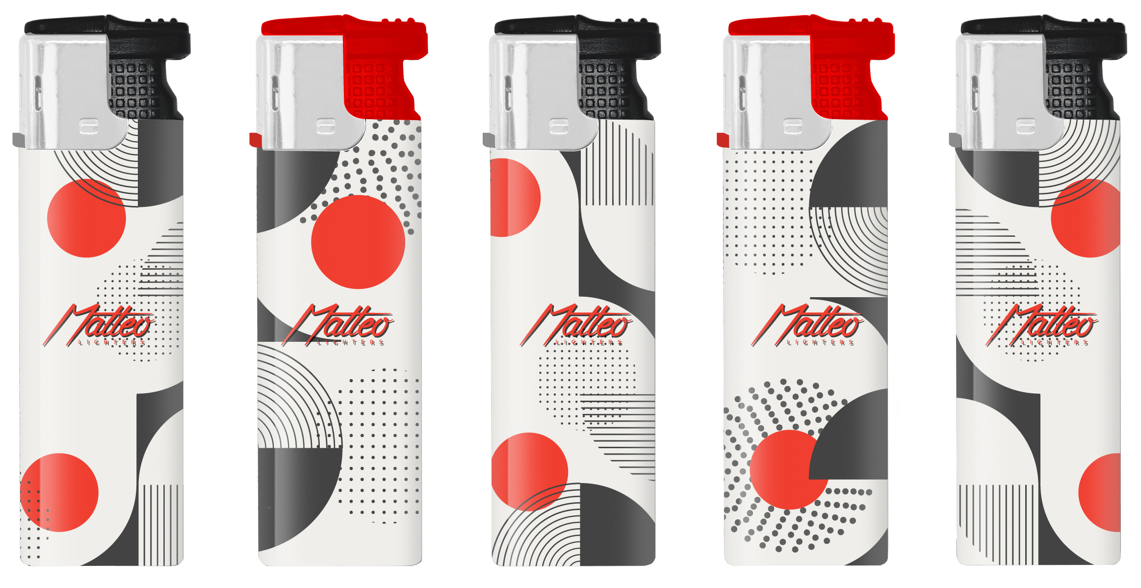 Lighters :: Turbo Lighters :: Turbo Rubberized Lighter 178169 red dots
