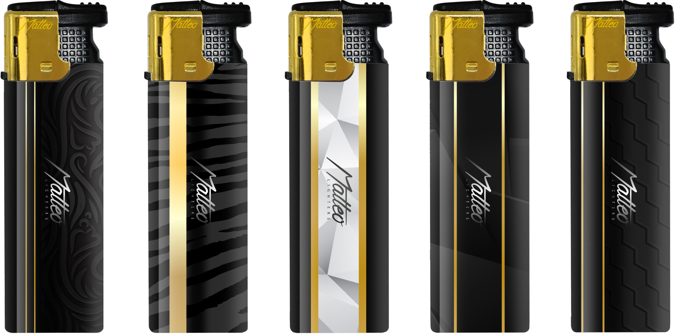 Lighters :: Turbo Lighters :: Turbo Rubberized Lighter 178174 Gold Lines