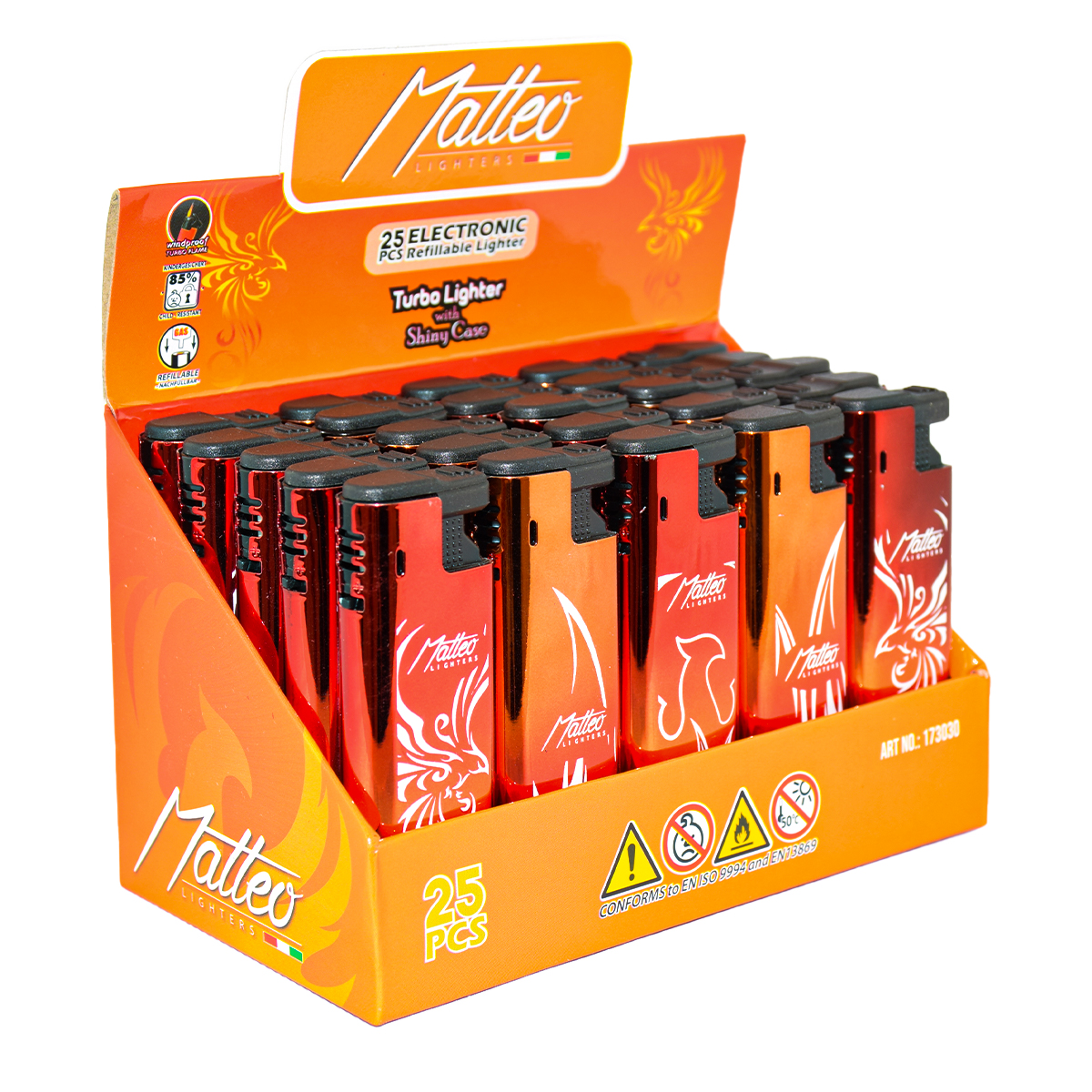 Lighters :: Turbo Lighters :: Turbo Lighter 173030 Matteo in Metal case ...