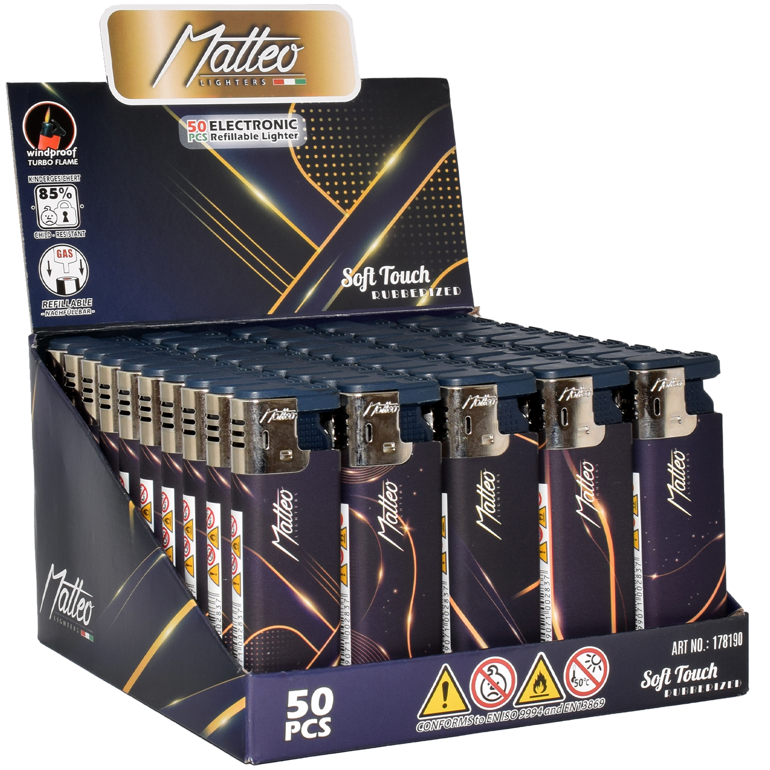 Lighters :: Turbo Lighters :: Turbo Lighter 178190 Matteo Rubberized ...