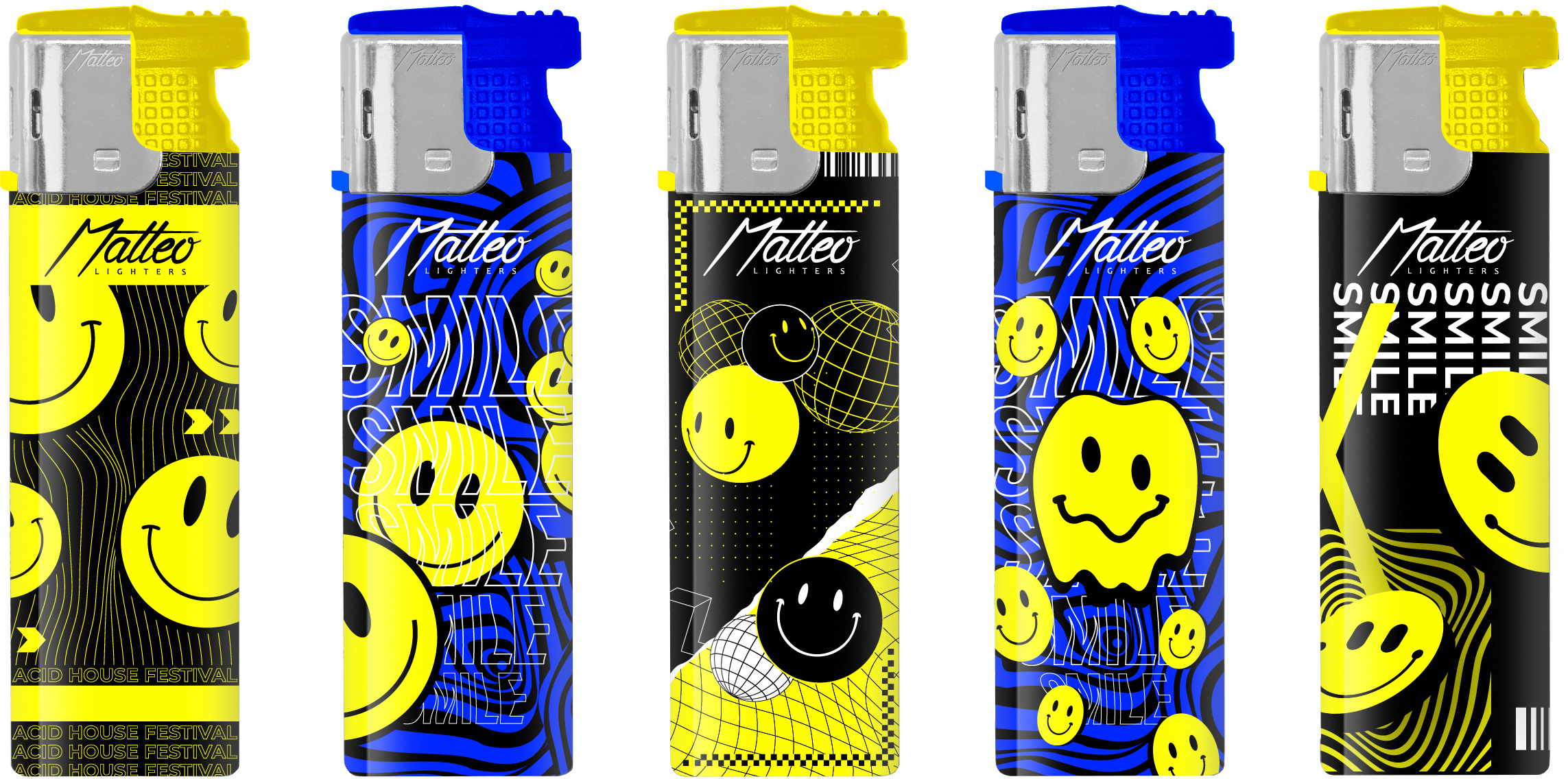 Lighters :: Turbo Lighters :: Turbo Lighter 178199 Matteo Rubberized Smiley