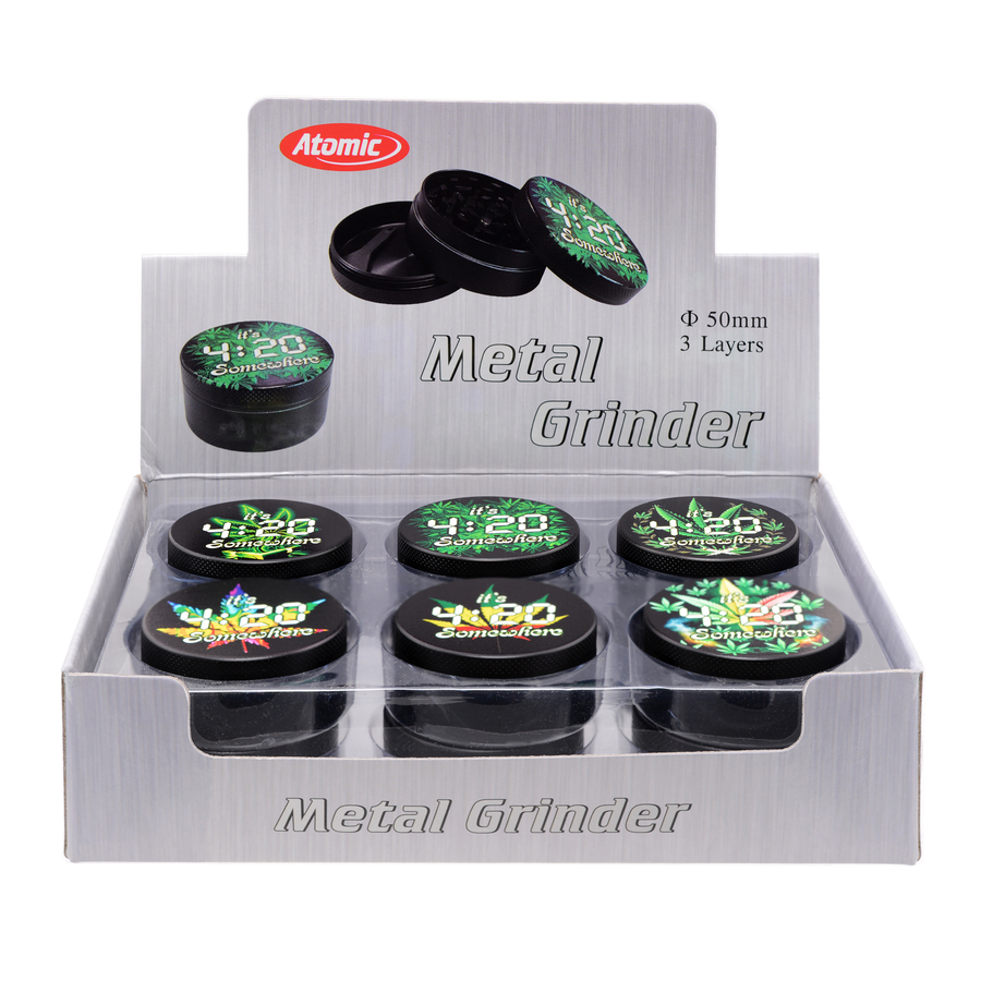 Smoking Accessories :: Grinder :: Grinder 0212504 Atomic metal 3 parts ...